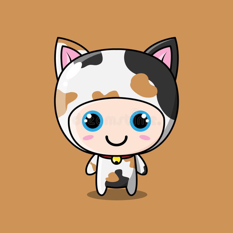 Cat Emoticon Calico stock vector. Illustration of organ - 313211938