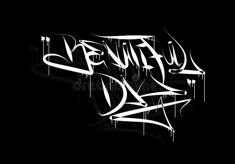 BEAUTIFUL DAY Graffiti Tag Style Design Stock Vector - Illustration of ...