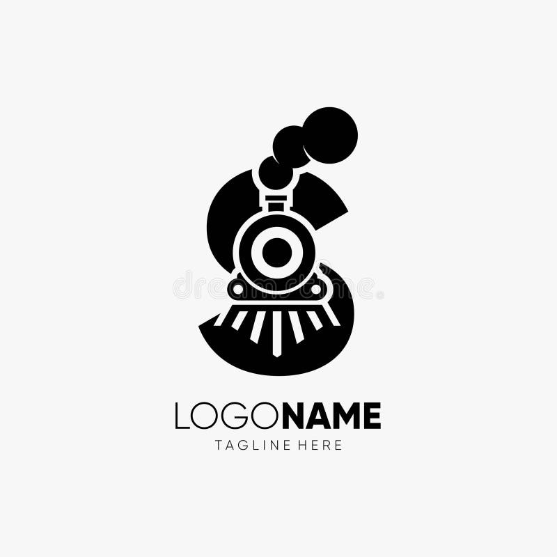 Letter S Train Locomotive Transport Logo Design Vector Icon Graphic ...