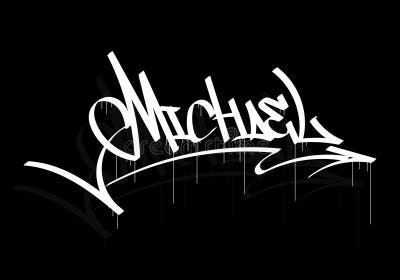 MICHAEL Word Graffiti Tag Style Stock Vector - Illustration of ...