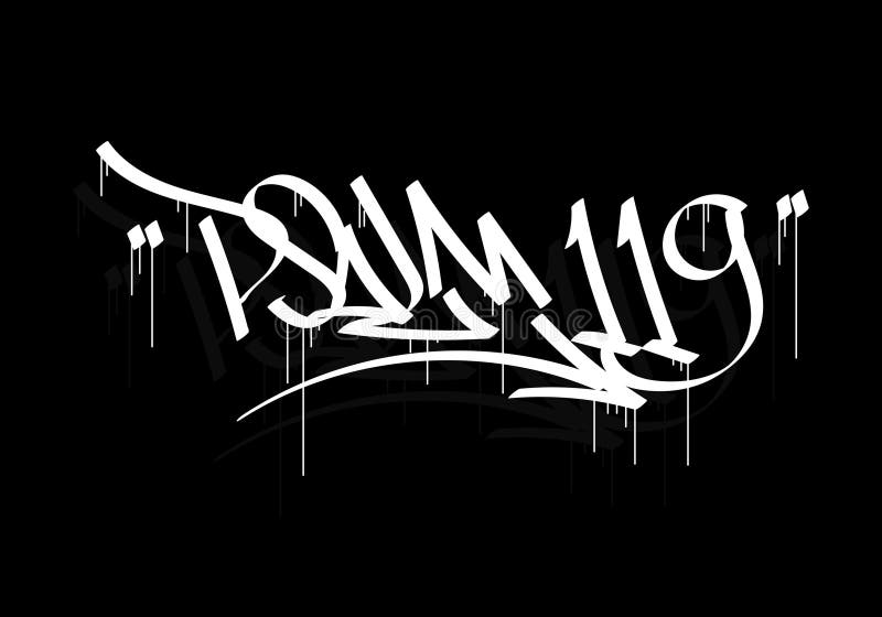 PSALM 119 Graffiti Tag Style Design Stock Vector - Illustration of ...