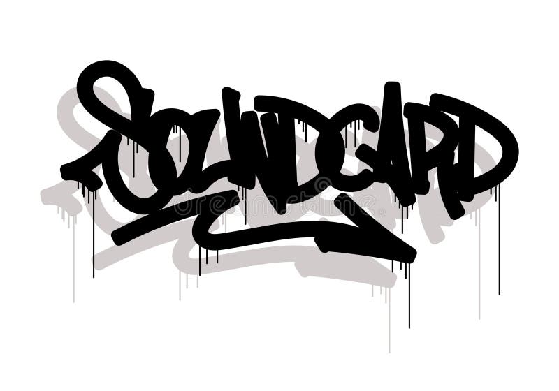 SOUND CARD Graffiti Tag Style Design Stock Vector - Illustration of ...