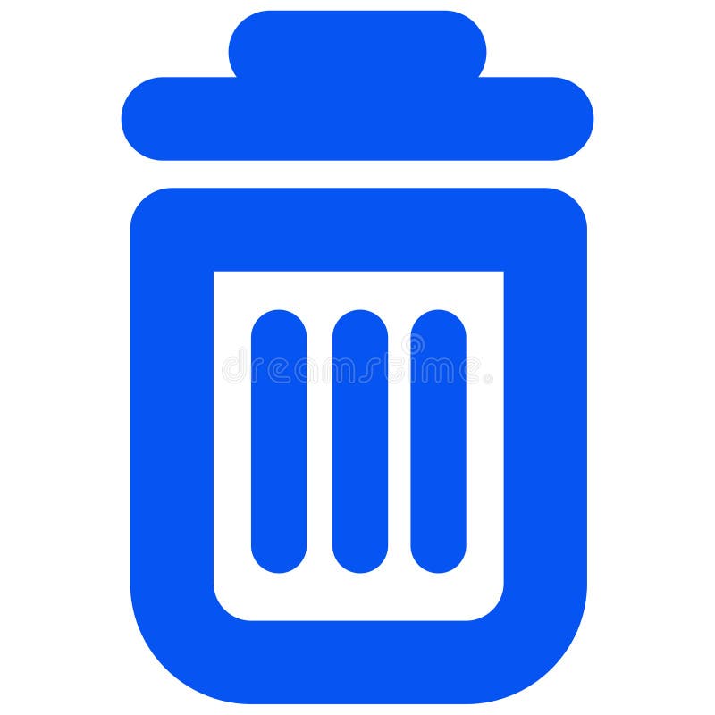 Blue Trash Icon, Icon Button, Vector Illustration. Stock Vector ...