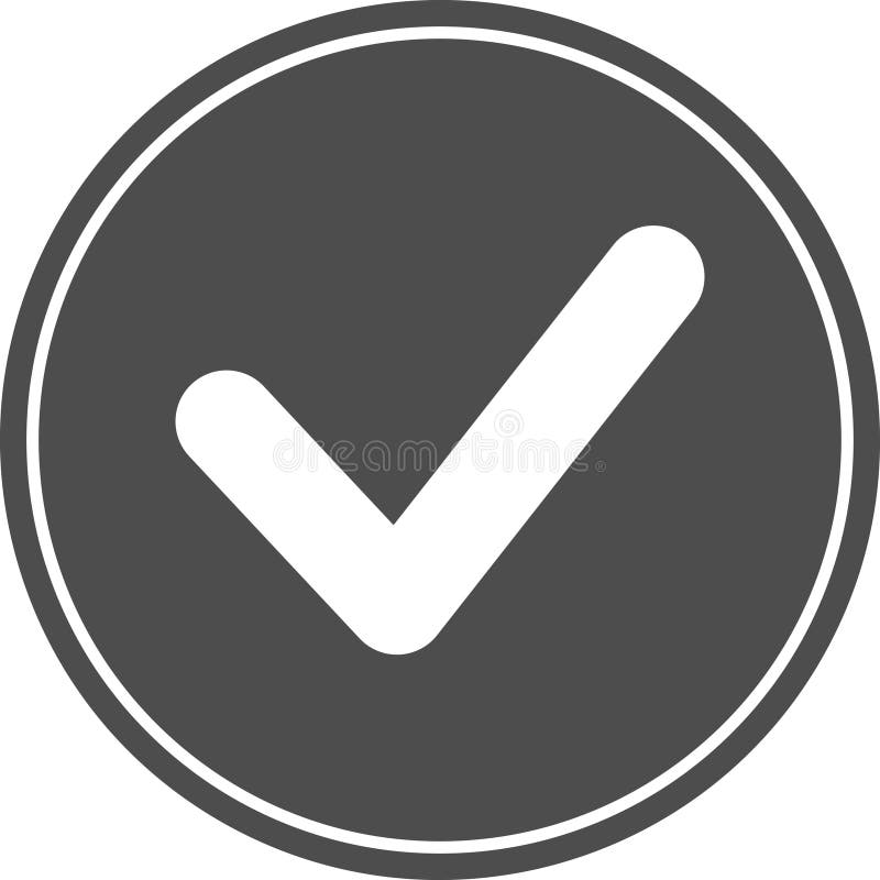 Brown Round Check Icon, Vector Illustration. Stock Vector ...