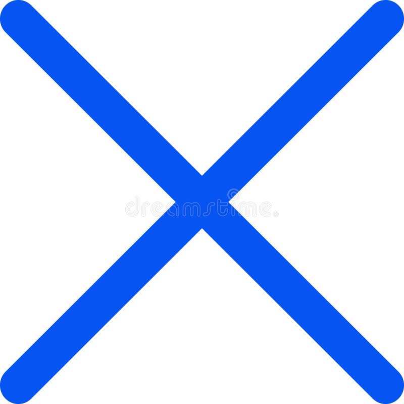 Blue Close Icon, Simple, Vector Illustration. Stock Vector ...