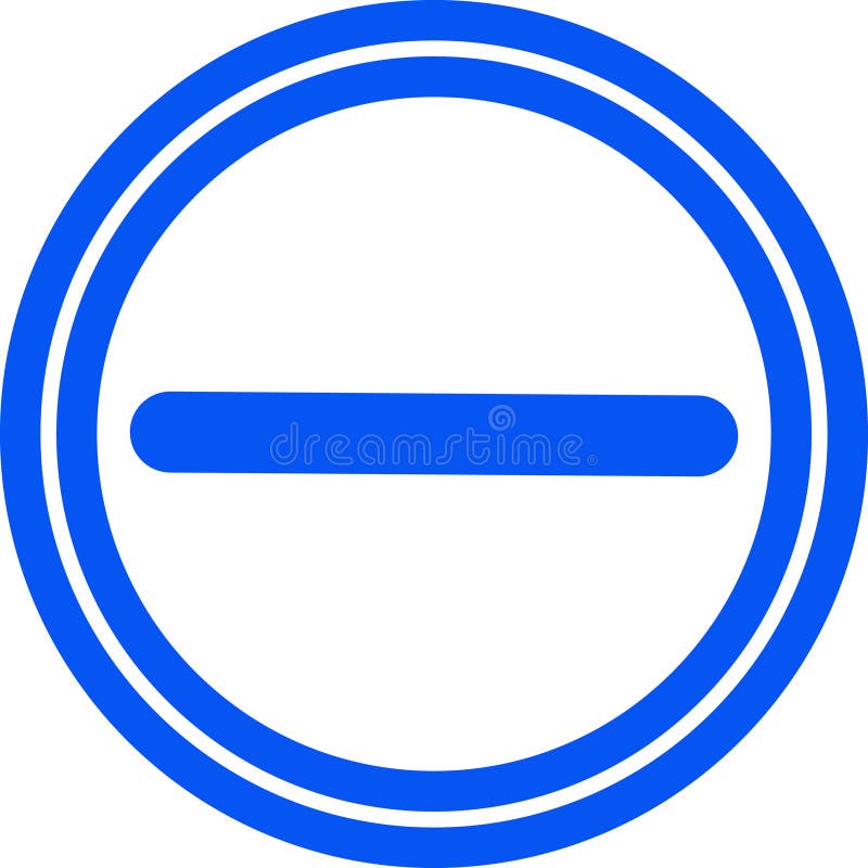 Blue Do Not Disturb Outline Icon, Vector Illustration. Stock Vector ...