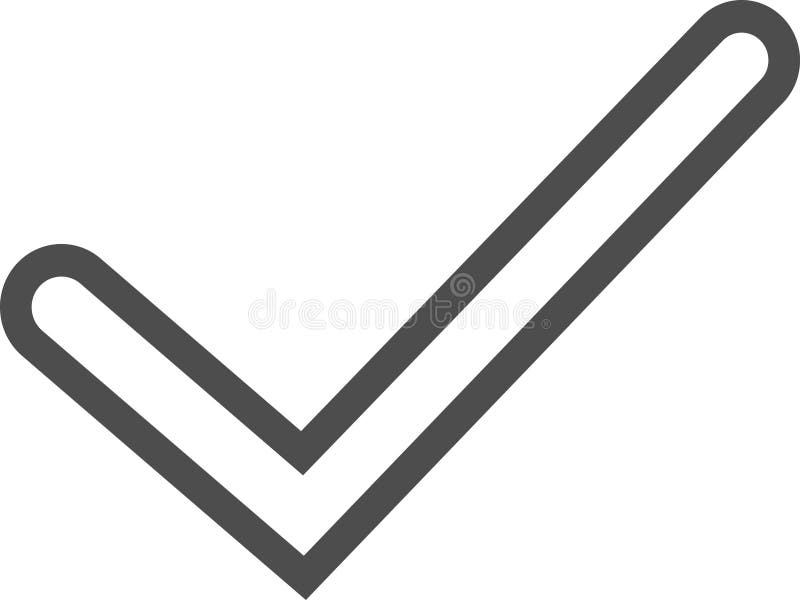 Done Outline Icon, Vector Illustration. Stock Vector - Illustration of ...