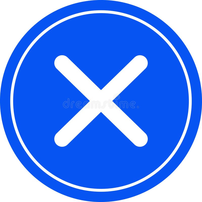 Blue Cancel Icon, Circle Icon, Vector Illustration. Stock Vector ...