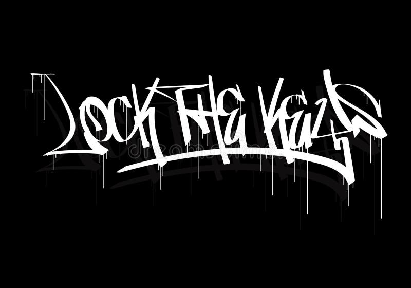 LOCK the KEYS Graffiti Tag Style Design Stock Vector - Illustration of ...