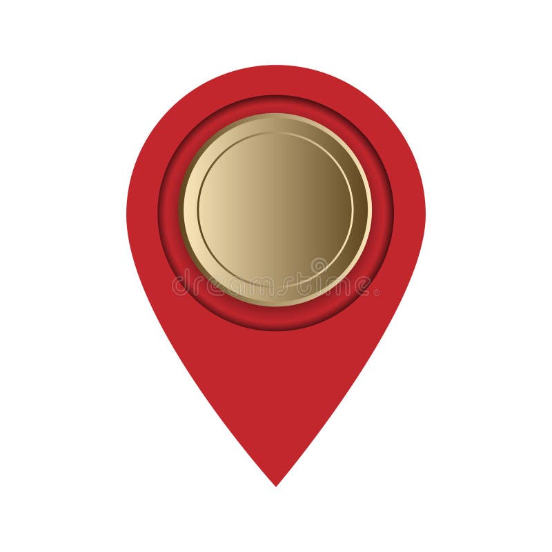 Vector Graphic of HD Location Pin is Red Stock Vector - Illustration of ...