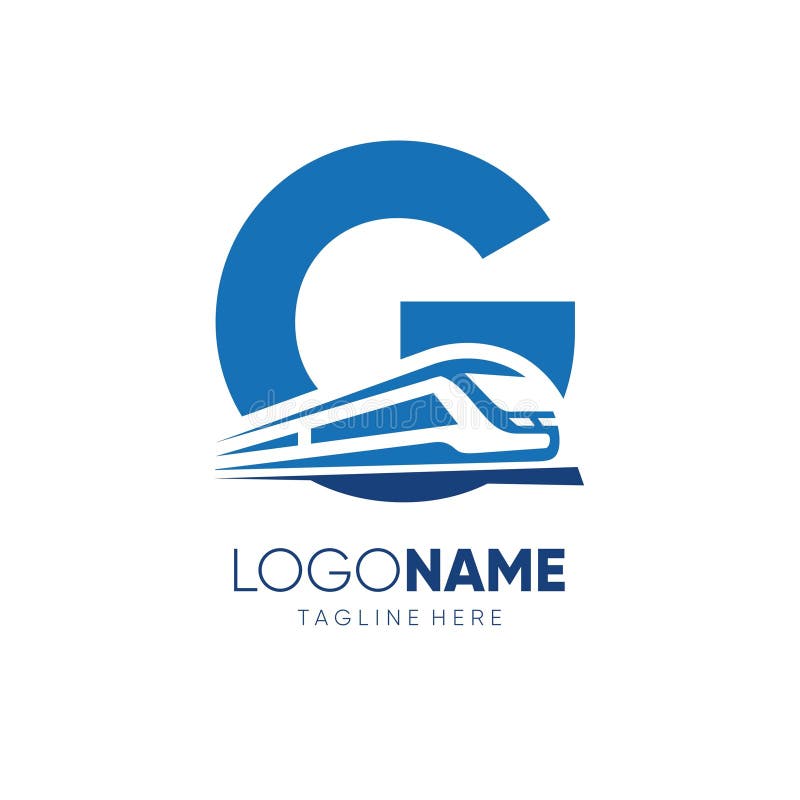 Letter G Fast Train Logo Design Vector Icon Emblem Symbol Graphic ...