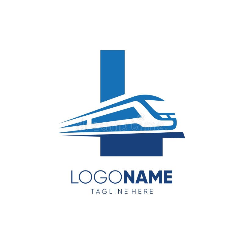 Letter L Fast Train Logo Design Vector Icon Emblem Symbol Graphic ...