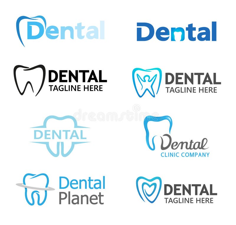 Creative Dental Teeth Typography Logo Stock Vector - Illustration of ...