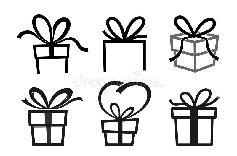 Abstract Gift Boxes Collection Set Logo Stock Vector - Illustration of ...