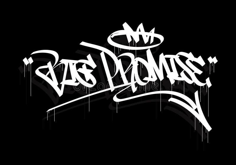 BIG PROMISE Graffiti Tag Style Design Stock Vector - Illustration of ...