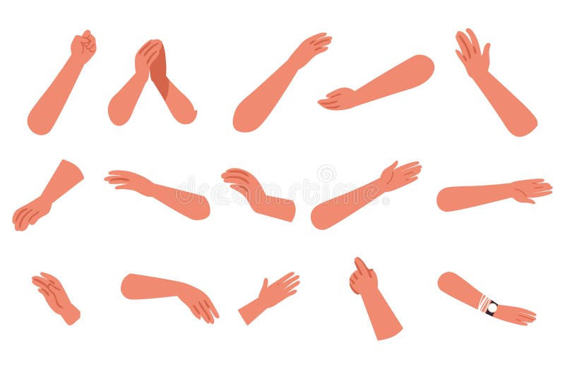 Hand Sign Gesture Illustration Asset Isolated Stock Vector ...