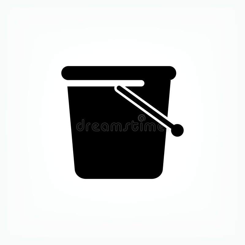 Bucket Icons. Houseware Elements. Household Equipment. Plastic ...
