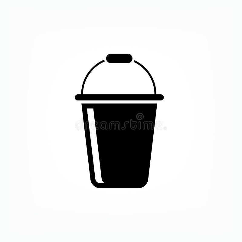 Bucket Icons. Houseware Elements. Household Equipment. Plastic ...