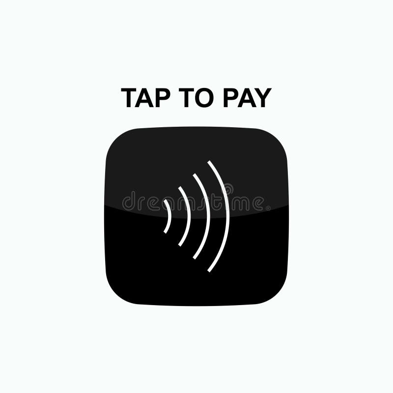 Cashless Icon with Text Tap To Pay. . Modern Payment Methods Symbol ...