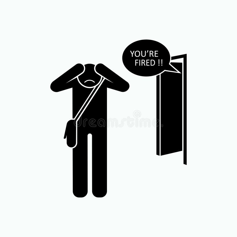 Jobless Icon. Has Fired. Need Work, Unemployment Symbol - Vector Stock ...