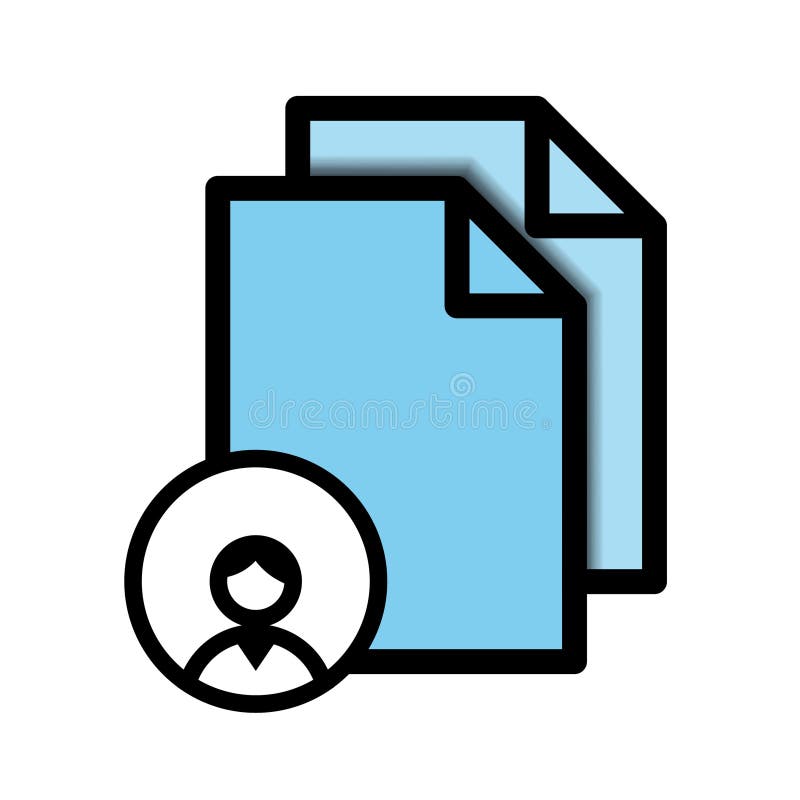 Icon Vector of Simple Profile Document File Icon Stock Vector ...