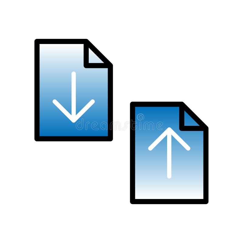 Icon Vector of Download and Upload File Transfer Icon. Stock Vector ...