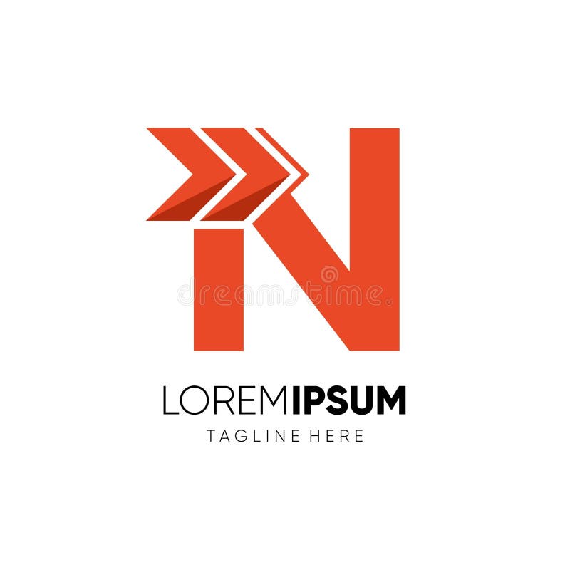 Letter N Forward Arrow Logo Design Vector Icon Graphic Symbol Emblem ...