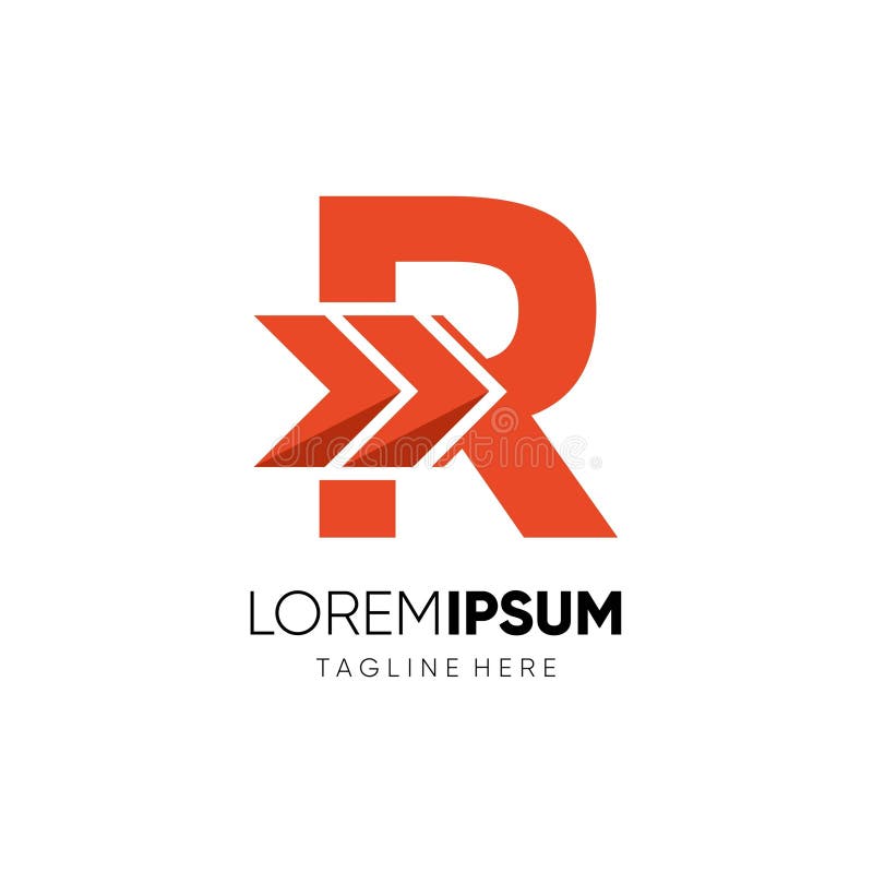 Letter R Forward Arrow Logo Design Vector Icon Graphic Symbol Emblem ...