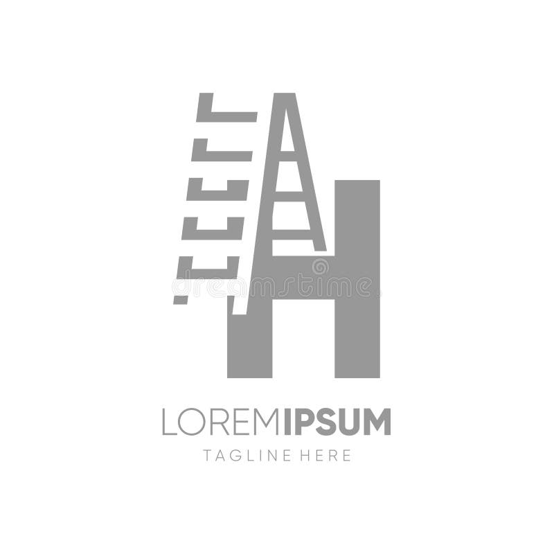 Letter H Ladder Logo Design Vector Icon Graphic Emblem Symbol ...