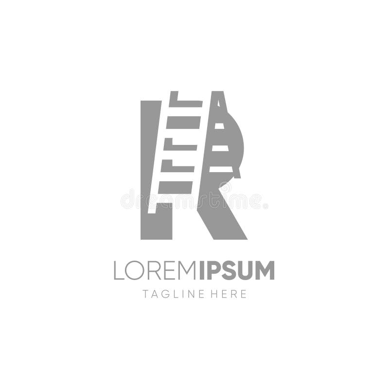 Letter R Ladder Logo Design Vector Icon Graphic Emblem Symbol ...