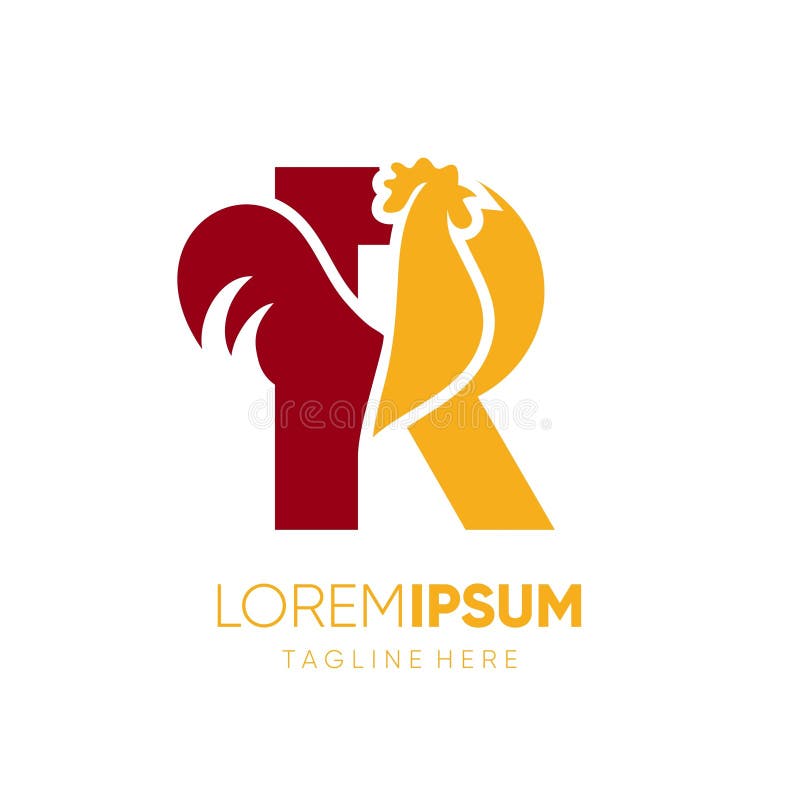 Letter R Initial Rooster Chicken Logo Design Vector Icon Graphic Emblem ...