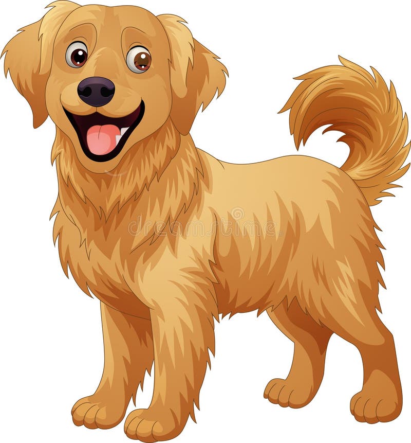 Happy Golden Retriever Cartoon Stock Illustrations – 3,993 Happy Golden ...