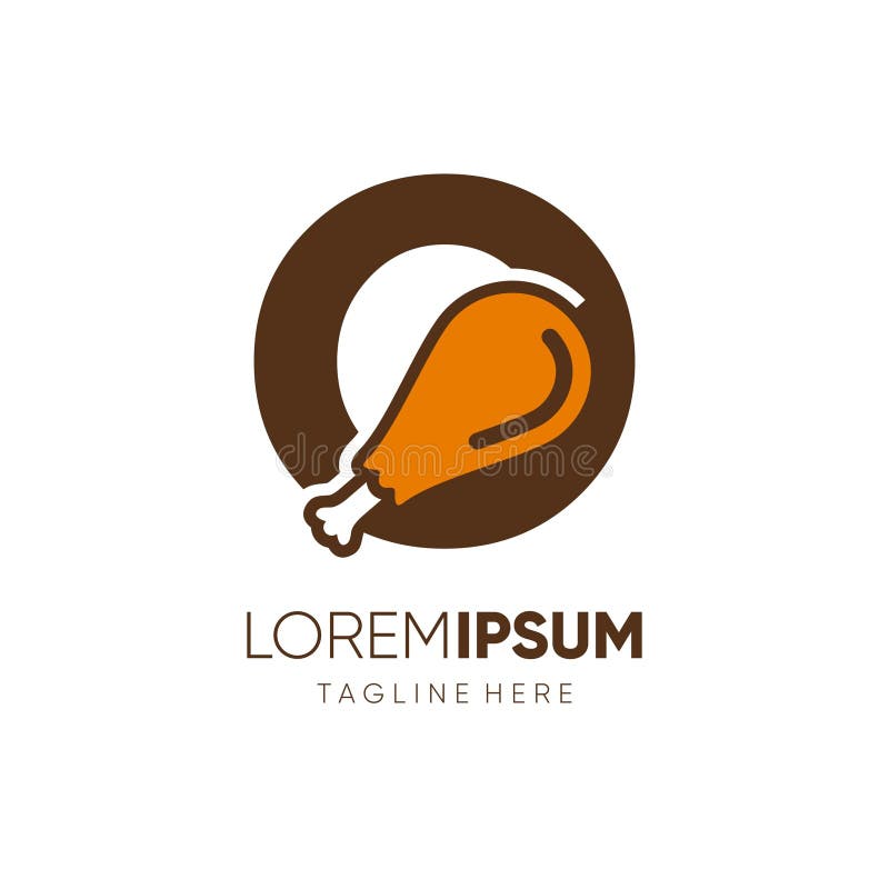 Letter O Chicken Thighs Logo Design Vector Icon Graphic Emblem Symbol ...