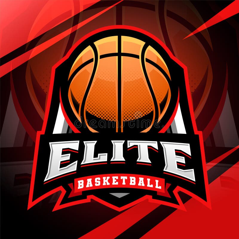 Elite Basketball Esport Mascot Logo Design Stock Vector - Illustration ...