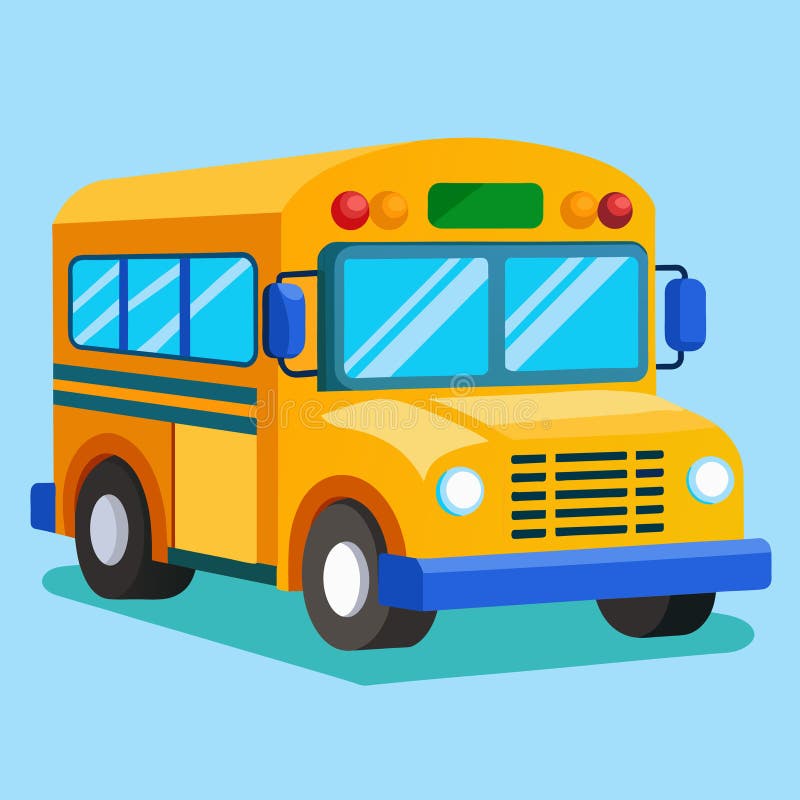 Classic old school bus stock vector. Illustration of transport - 321555028
