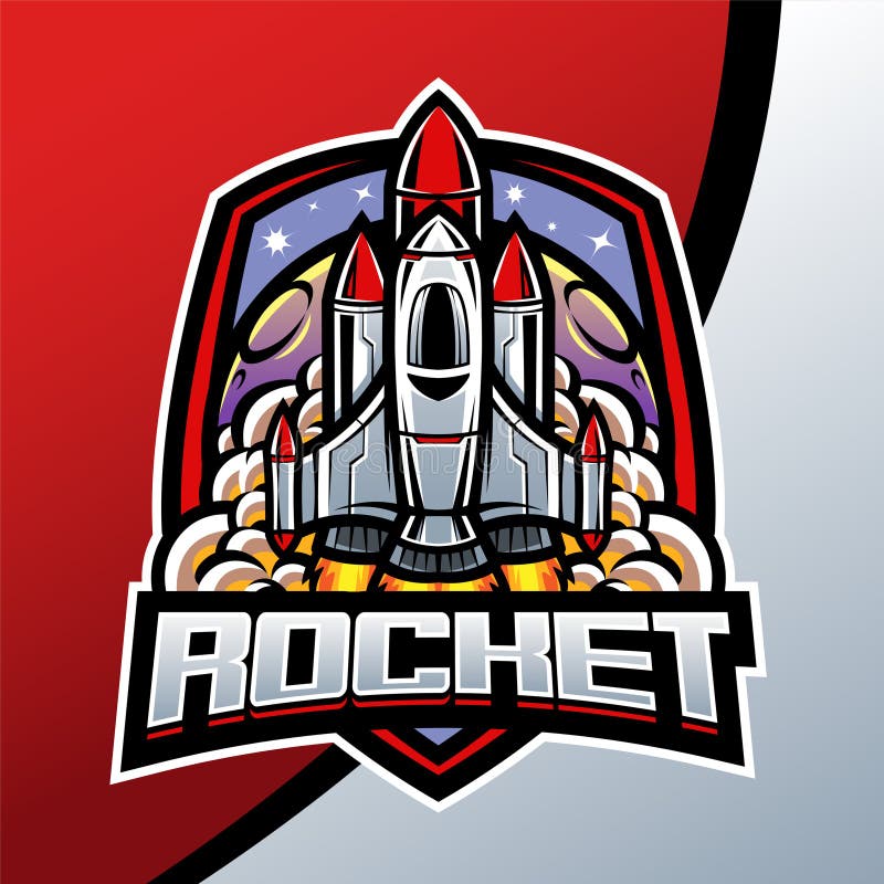 Rocket Space Mascot Logo Design Stock Vector - Illustration of ...