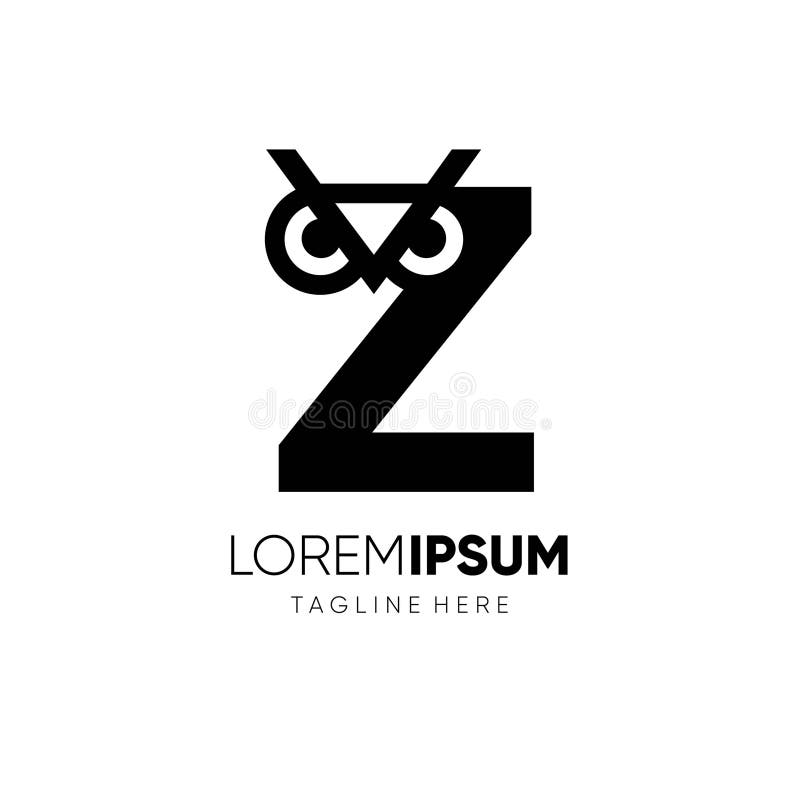 Letter Z Initial Owl Logo Design Vector Icon Graphic Emblem Symbol ...