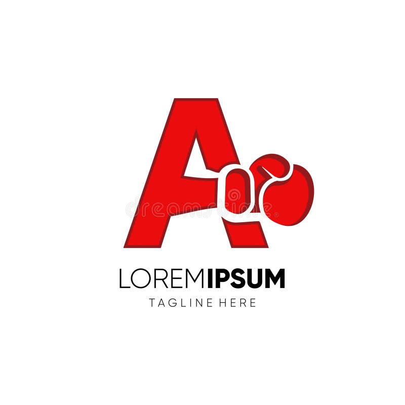 Letter a Boxing Glove Punch Logo Design Vector Icon Graphic Emblem ...