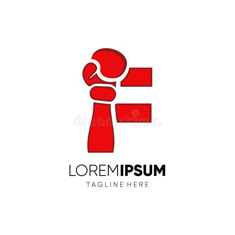 Letter F Boxing Glove Punch Logo Design Vector Icon Graphic Emblem ...