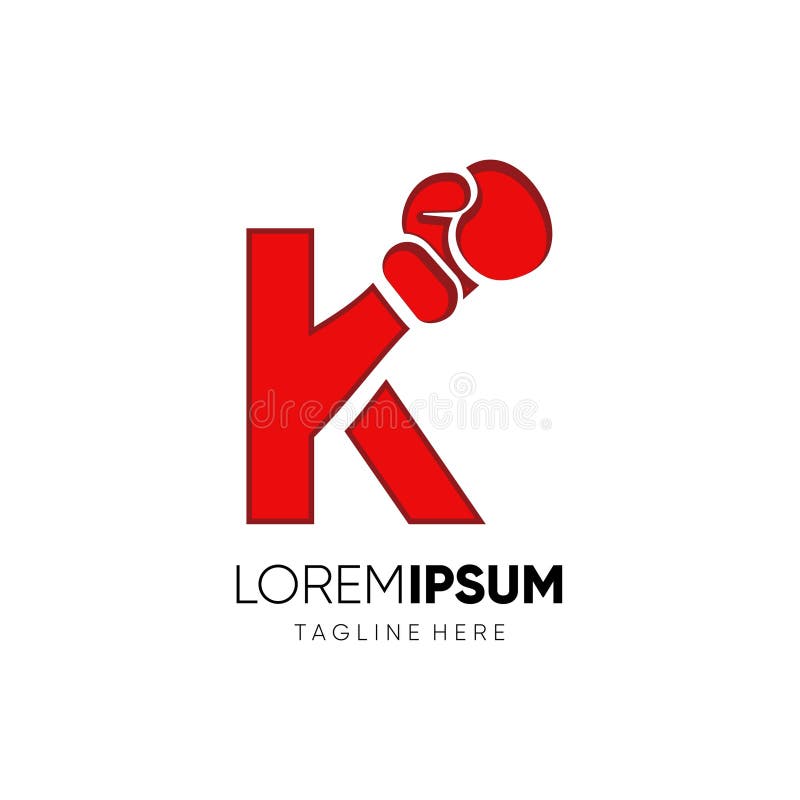 Letter K Boxing Glove Punch Logo Design Vector Icon Graphic Emblem ...