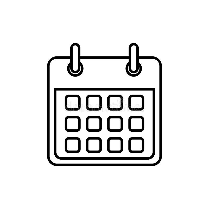 Calendar Line Icon stock vector. Illustration of presentation - 323848301