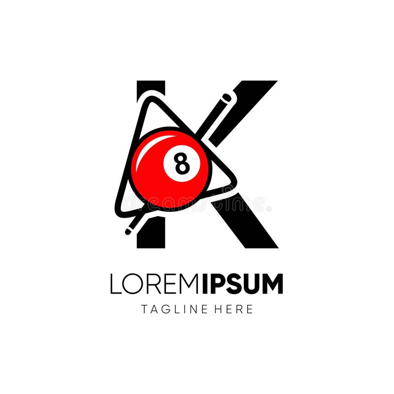 Letter K Initial Billiard Logo Design Vector Icon Graphic Symbol ...