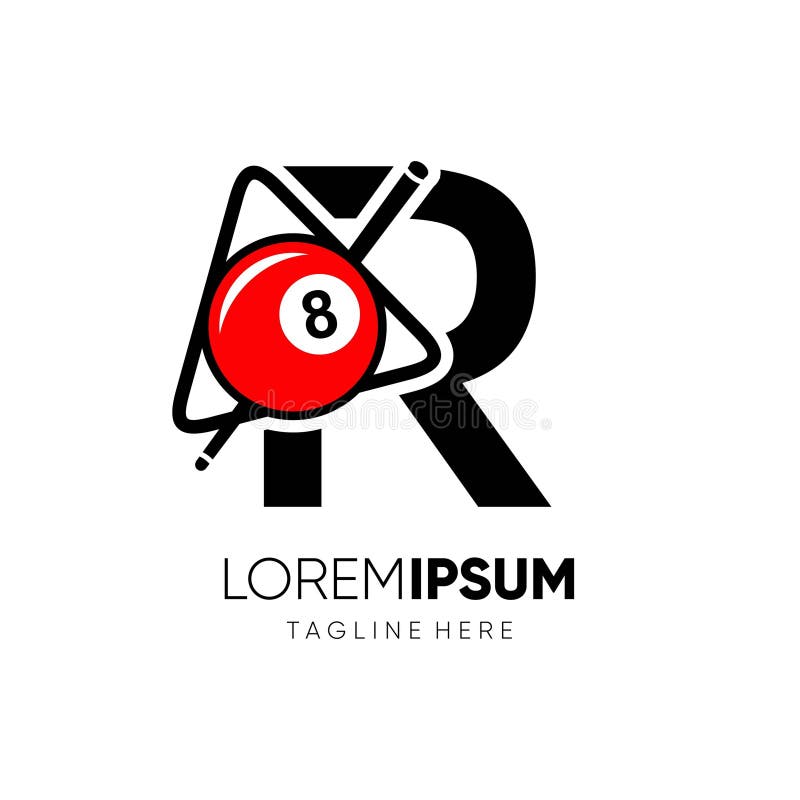 Letter R Initial Billiard Logo Design Vector Icon Graphic Symbol ...