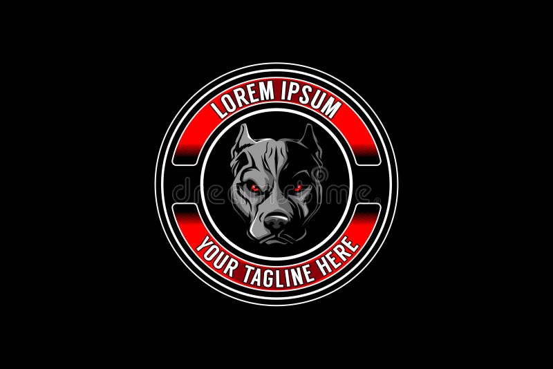 Pitbull Dog Head Vector Badge Animal Logo Template Stock Vector ...