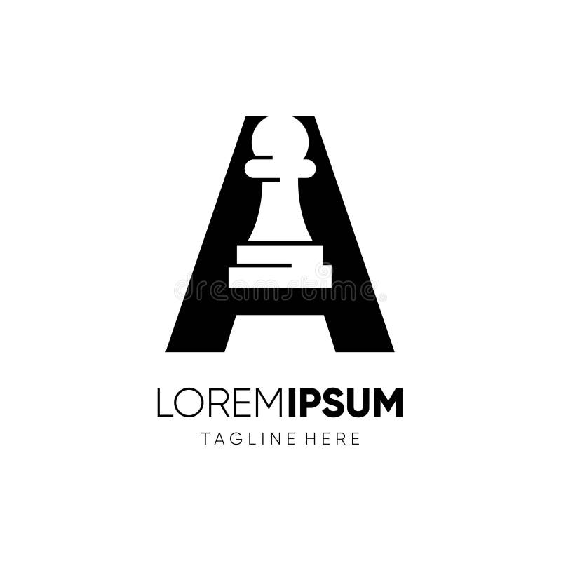 Letter a Pawn Chess Logo Design Vector Icon Graphic Emblem Symbol ...