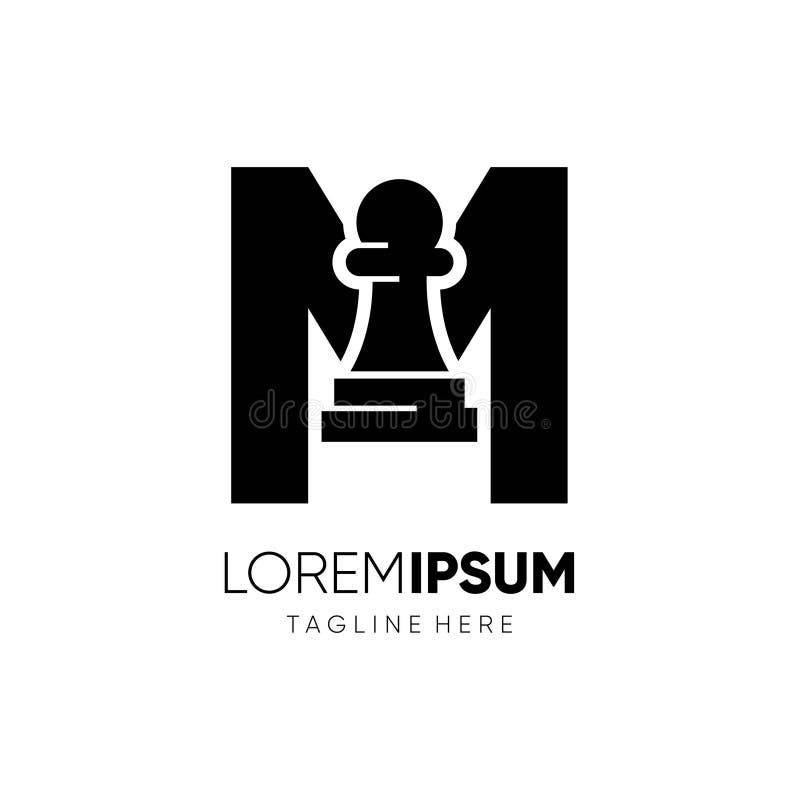 Letter M Pawn Chess Logo Design Vector Icon Graphic Emblem Symbol ...