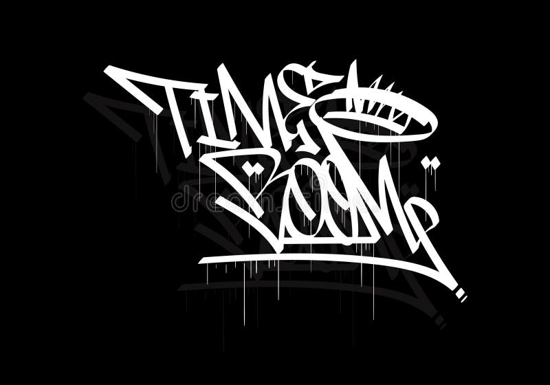 TIME BOOM Graffiti Tag Style Design Stock Vector - Illustration of ...
