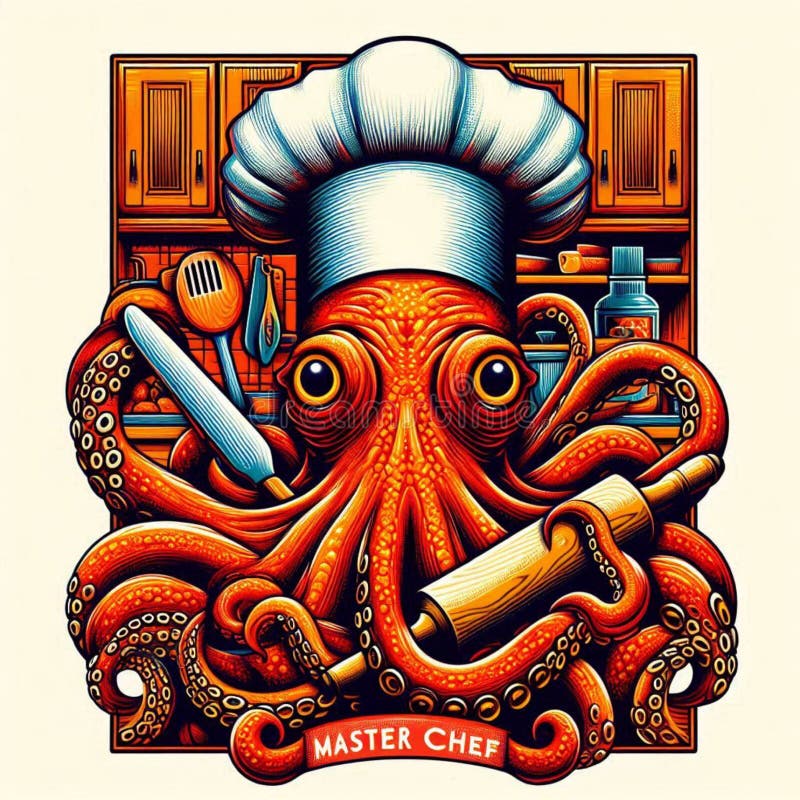 Octopus Chef Stock Illustrations – 1,316 Octopus Chef Stock ...