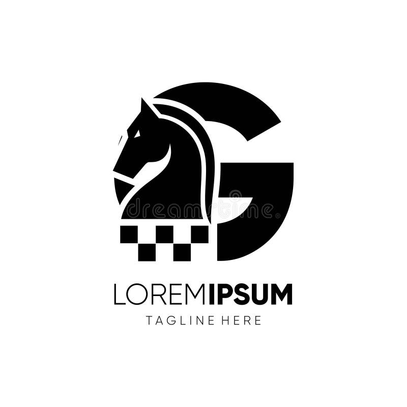 Letter G Horse Chess Logo Design Vector Icon Graphic Emblem Symbol ...