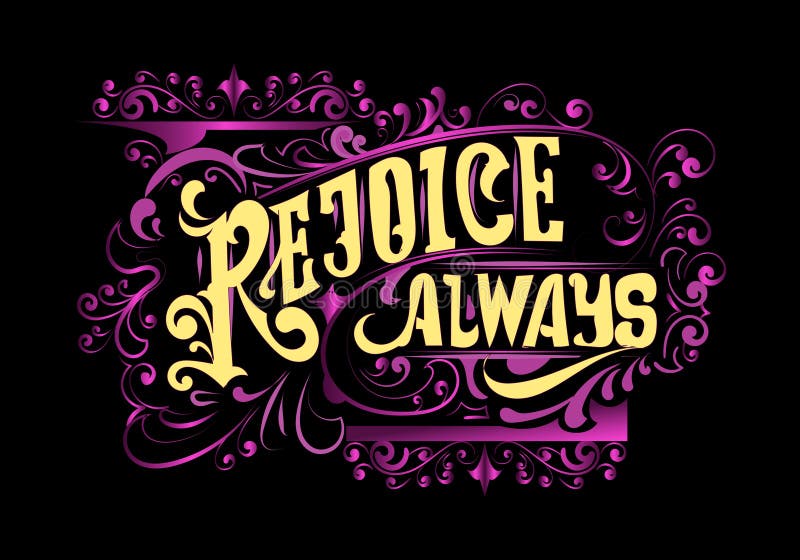 Rejoice Hand Lettering Stock Illustrations – 167 Rejoice Hand Lettering ...